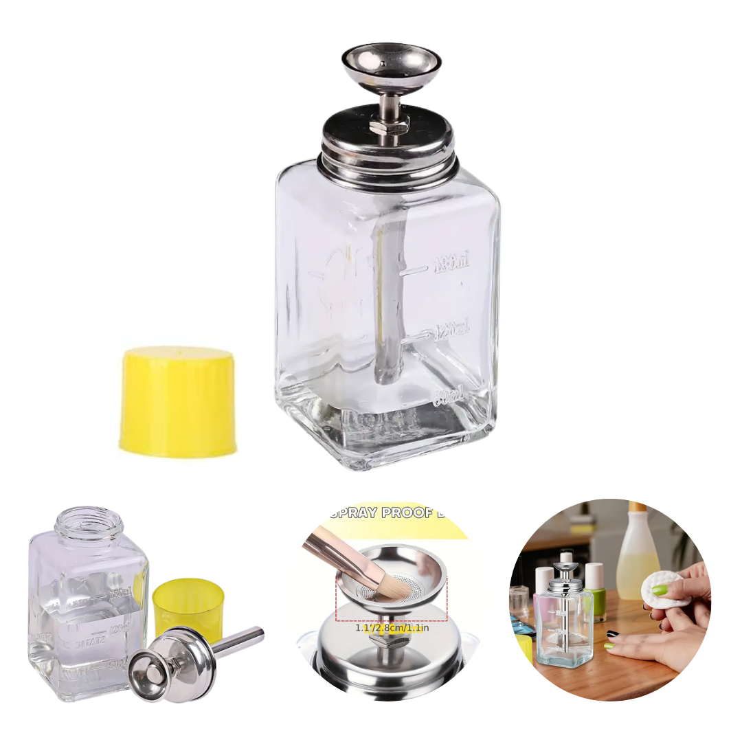 Glass Pump Dispenser Press Liquid Bottle – Toronto Nail & Beauty Supply