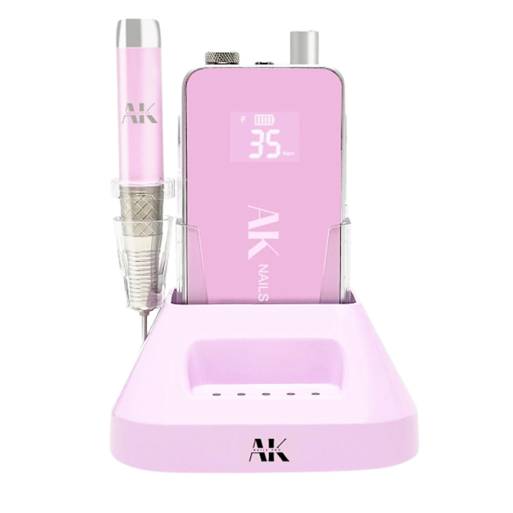 AK Nails Pro - Premium Portable Rechargeable Nail Drill With Desktop C ...